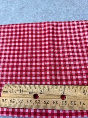 Office | Red Red Gingham Cotton Fabric 14 Yard X 44 Sewing Crafts ...